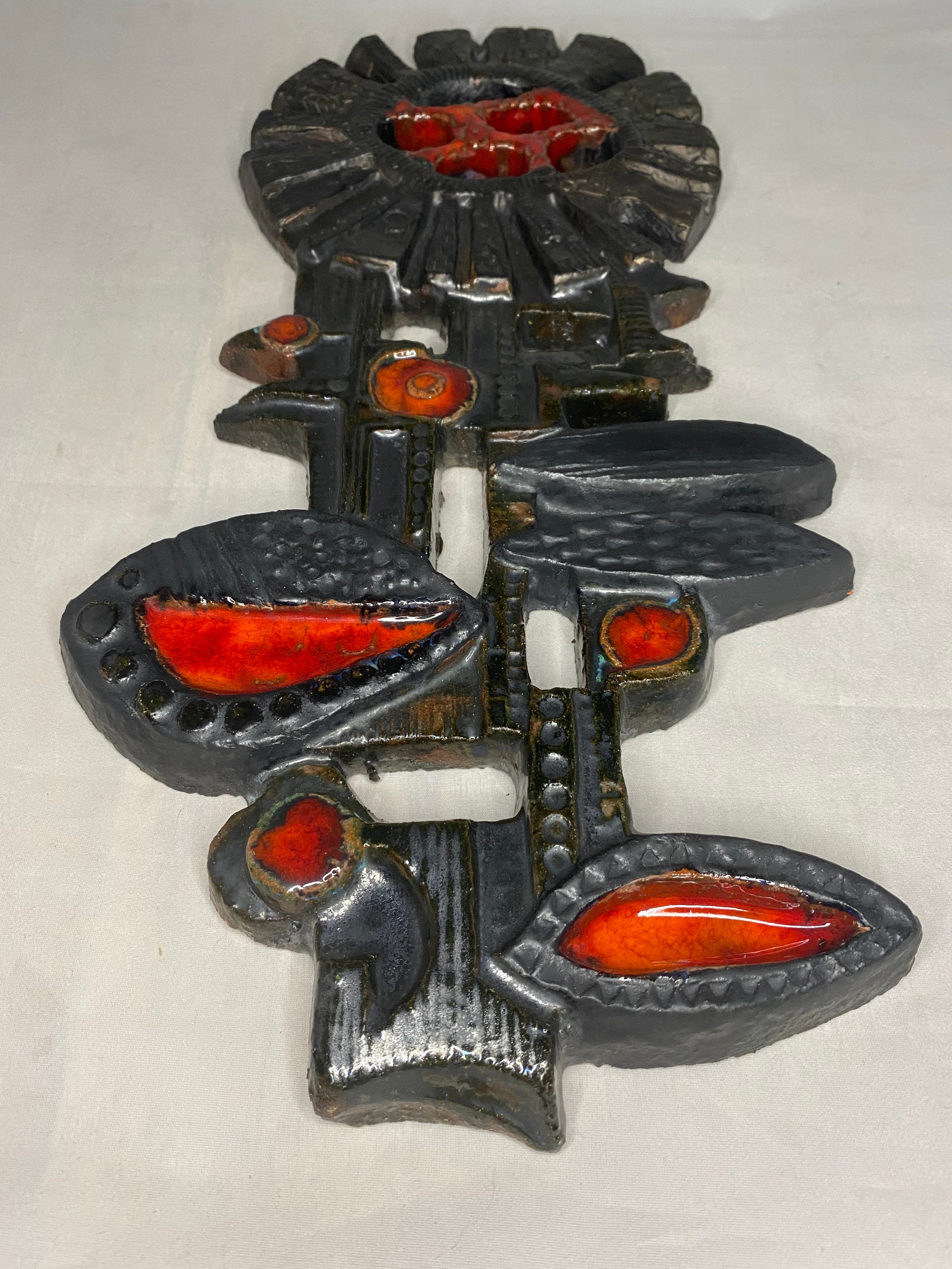 Perignem En Paul Vermeire Decoratieve Keramische Bloem Wandsculptuur ...