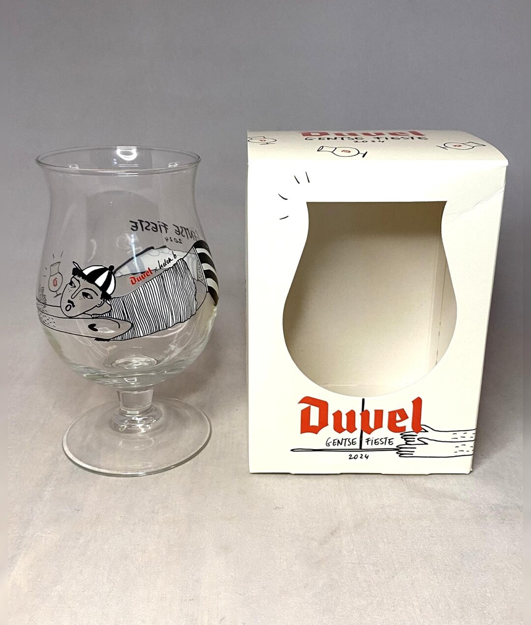 Duvel Gentse Feesten 2024 Helen B. Kunst Bierglas Moortgat Bier Glas ...