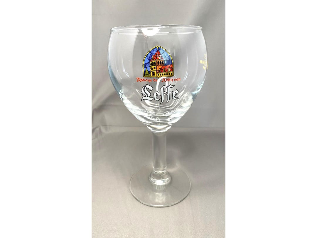 Leffe Abdij Bier Glas Abbey Beer Glass Dark Blue Logo 33 CL (1018) - Etsy