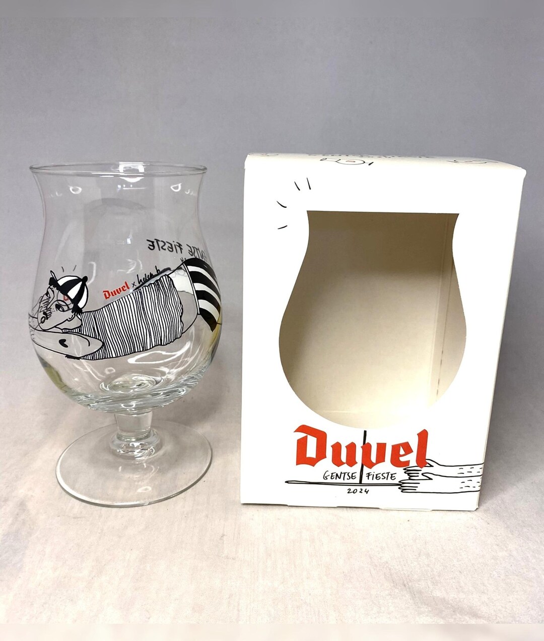 Duvel Gentse Feesten 2024 Helen B. Kunst Bierglas Moortgat Bier Glas ...