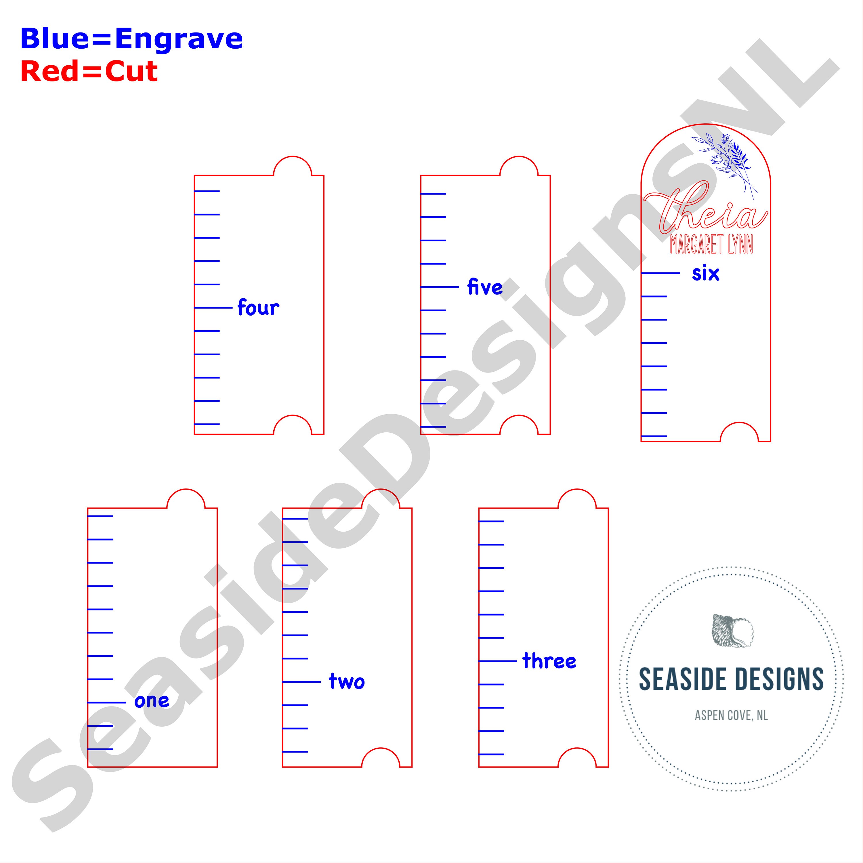 Kids Growth Ruler SVG - Etsy