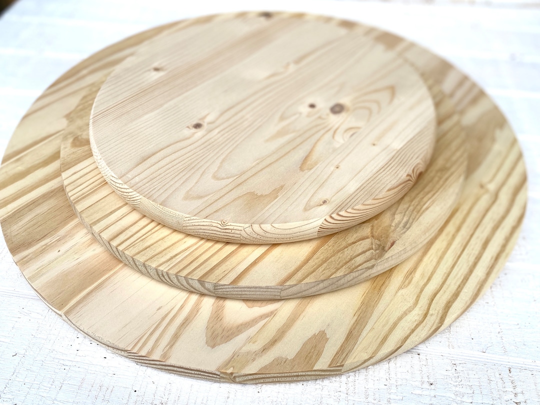 15” Round Wood Table Top Wood Rustic Table Top Wood Top Coffee Table ...