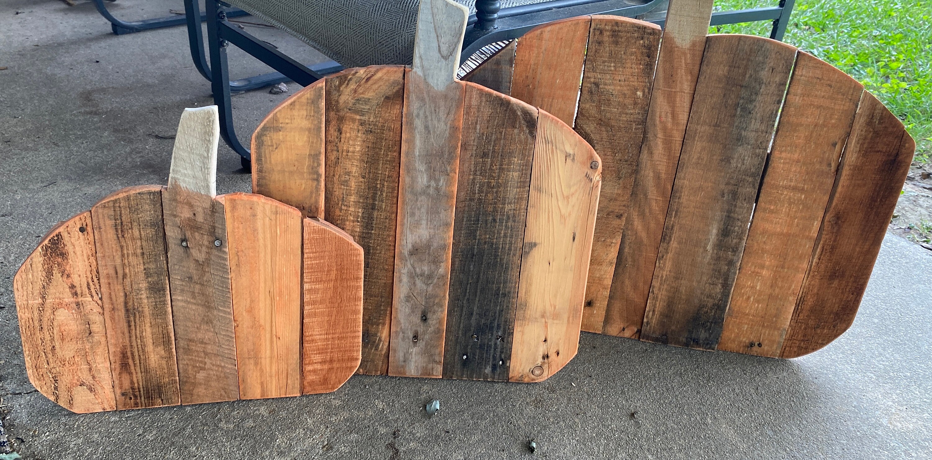3 Rustic Fall Pumpkin Fall Lawn Wooden Pumpkin Outdoor Pumpkin - Etsy