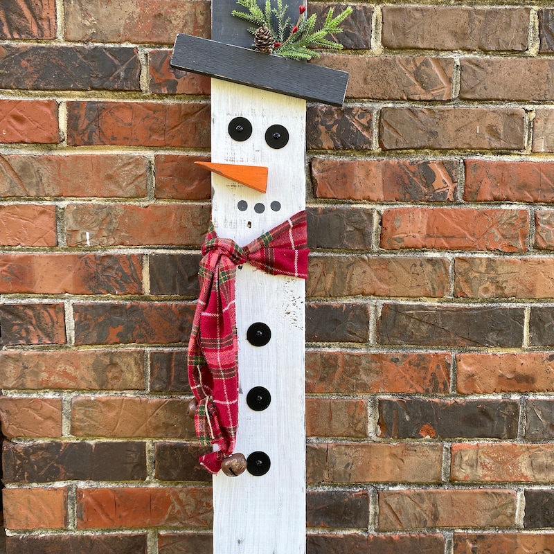 Wooden Snowman - Etsy