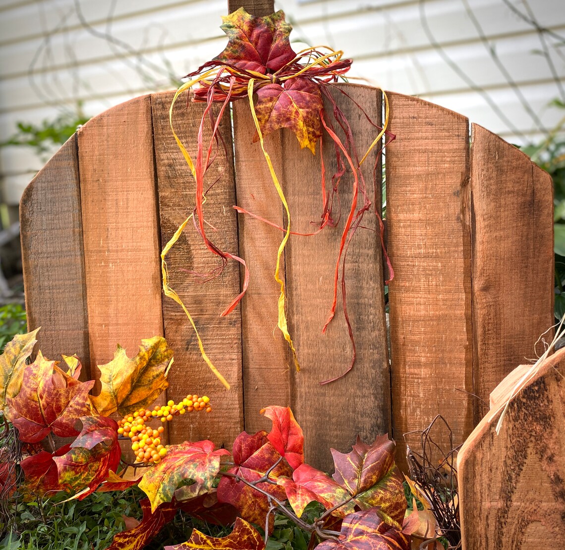 3 Rustic Fall Pumpkin Fall Lawn Wooden Pumpkin Outdoor Pumpkin - Etsy