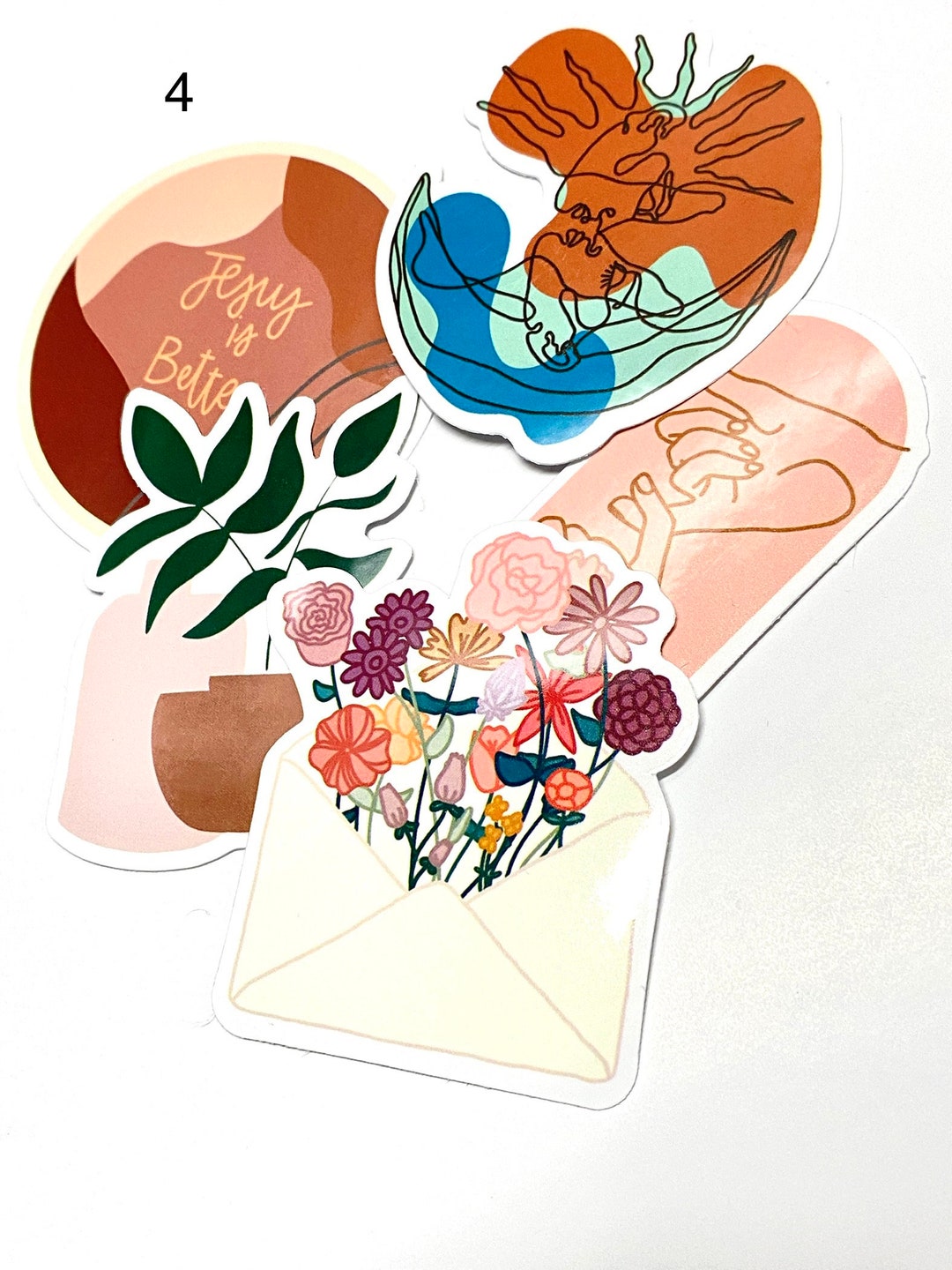 Fun Boho Plant Sticker Set Hydro Bottle Sticker Boho Laptop Decal ...