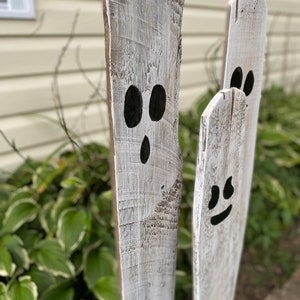 Outdoor Halloween Wooden Front Yard Decor White Ghost Funny Halloween ...