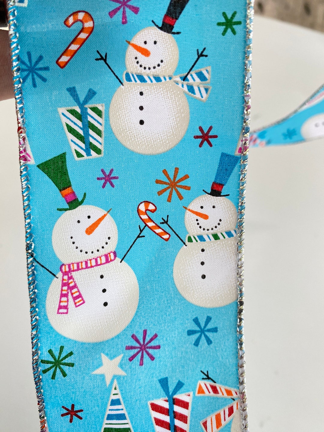 Christmas Snowmen Ribbon 2.5 Inch Christmas Ribbon Snowman Ribbon ...