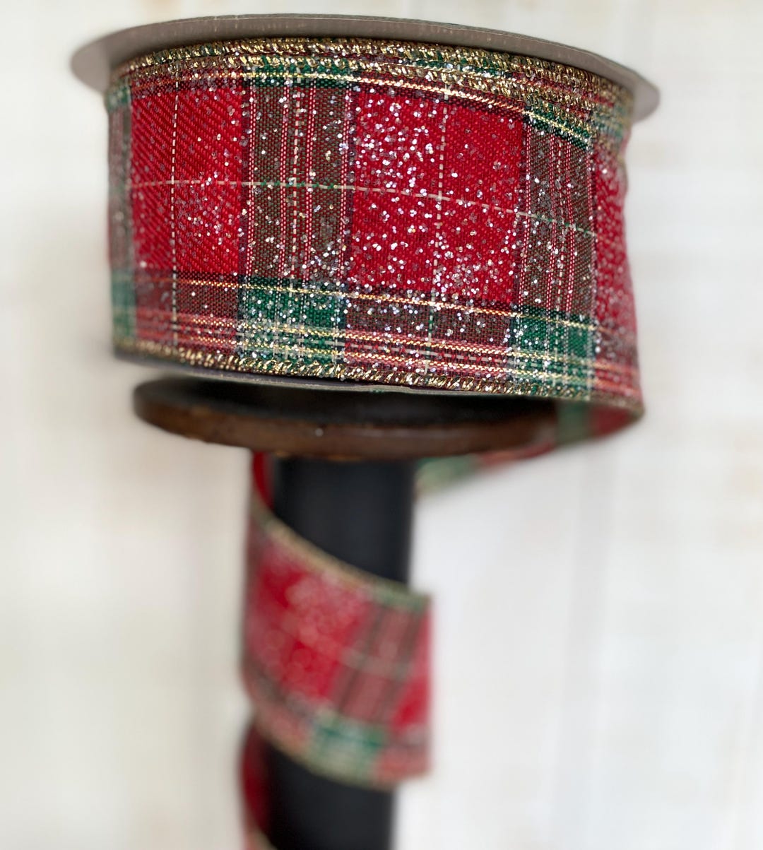 Wired Christmas Plaid Red and Green Ribbon 2.5 Inch Christmas Ribbon ...
