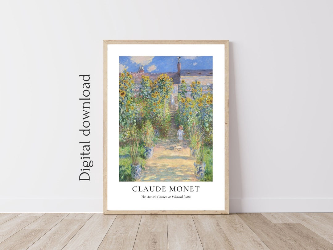 Claude Monet Artist Garden at Vetheuil Printable Botanical Wall Art ...