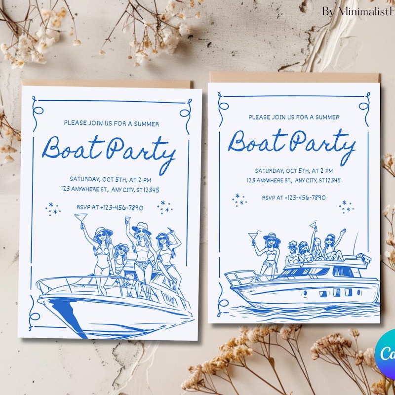 Boat Invitations - Etsy