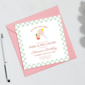 Padel & Prosecco Birthday Party Invitation Editable Canva Template ...