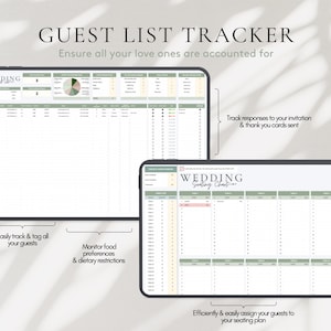 Ultimate Wedding Planner Spreadsheet Digital Wedding Planner Checklist ...