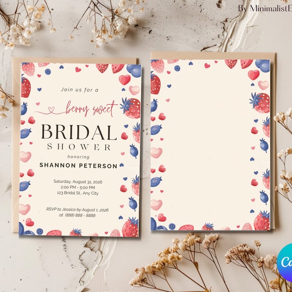 Berry in Love Invitation - Etsy