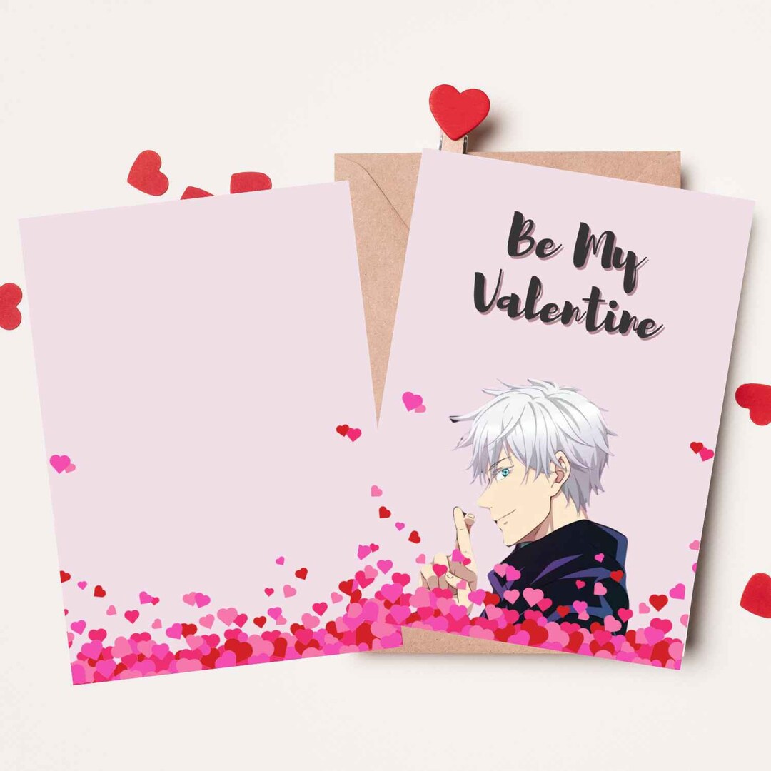 JJK Inspired Valentines Day Card Gojo | Anime Card | Instant Digital ...