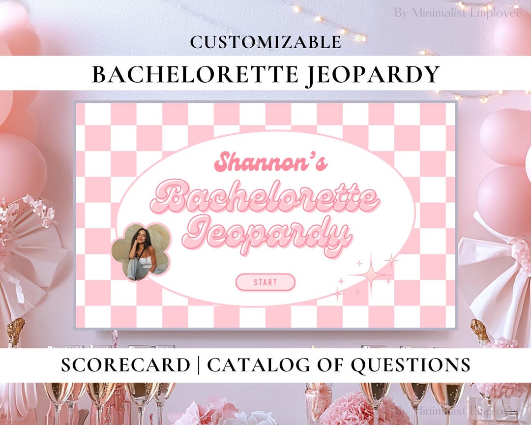 Editable Bachelorette Jeopardy Game: Bridal Shower Trivia (canva ...