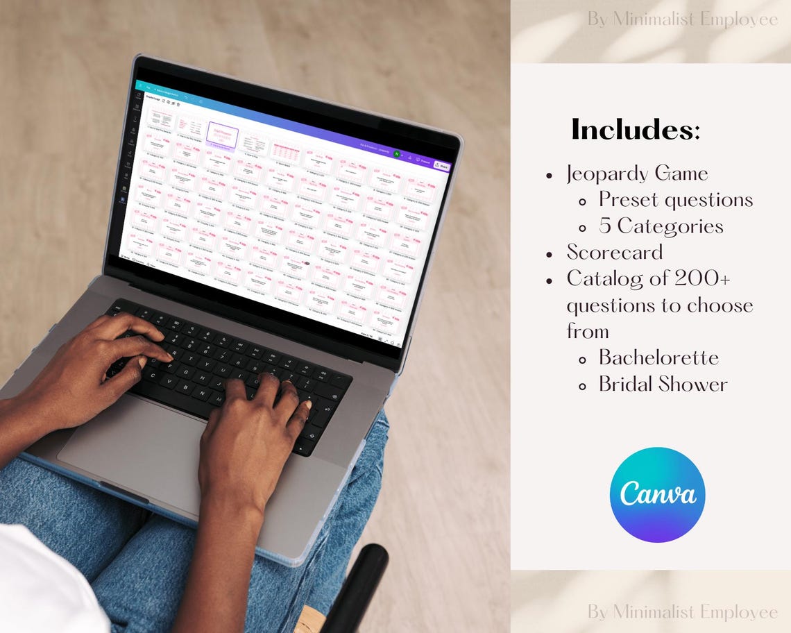 Editable Bachelorette Party Jeopardy Game: Canva Presentation (digital ...