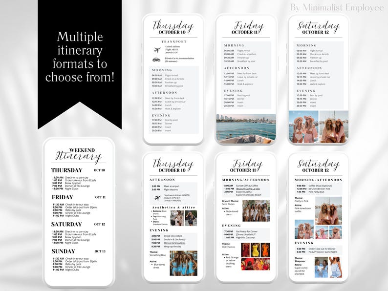 Girls Trip Planner: Mobile Travel Itinerary Template (digital) - Etsy