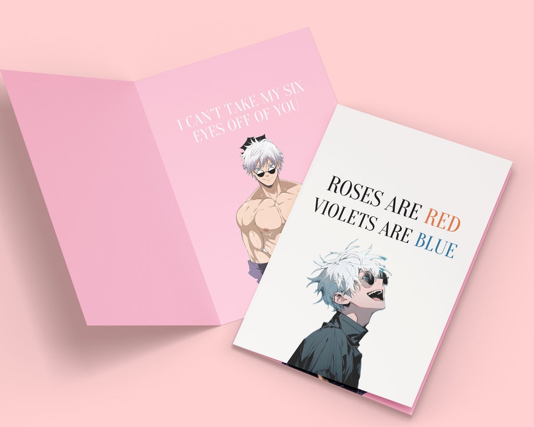 Gojo JJK Inspired Valentines Day Card | Anime Card | DIY Digital ...
