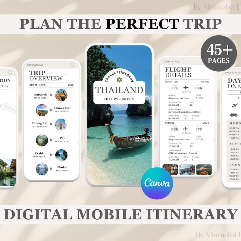 Travel Itinerary Bangkok - Etsy UK