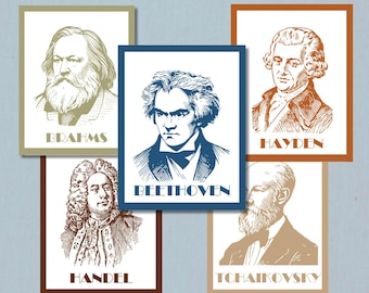 Classical Composers Rainbow Music Classroom Posters Set of 10 - Etsy