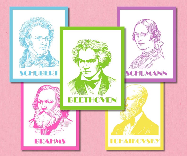 Classical Composers Rainbow Music Classroom Posters Set of 10 - Etsy