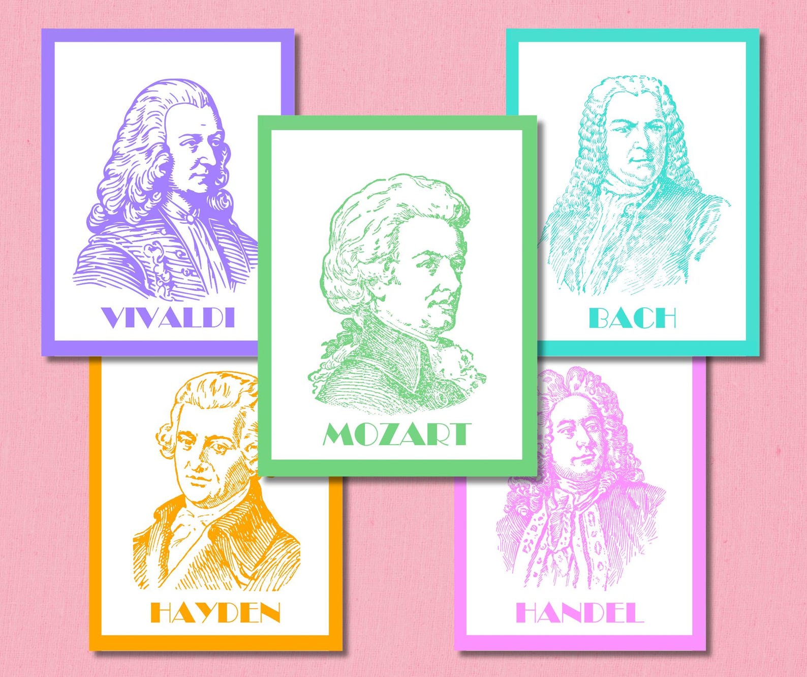 Classical Composers Rainbow Music Classroom Posters Set of 10 - Etsy