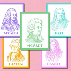 Classical Composers Rainbow Music Classroom Posters Set of 10 - Etsy