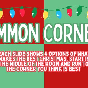 Christmas Party Game - Common Corners, Interactive Fun (powerpoint) - Etsy