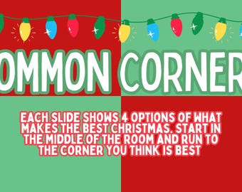 Christmas Party Game - Common Corners, Interactive Fun (powerpoint) - Etsy