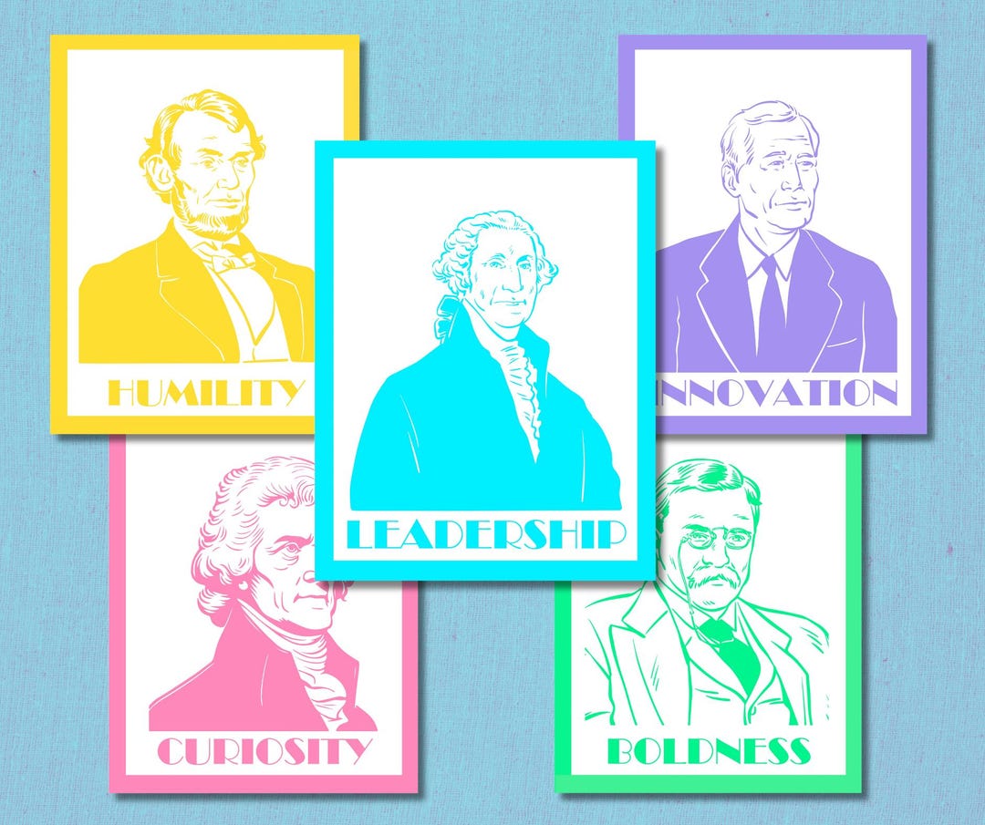US Presidents Inspirational Classroom Posters in Neon - Etsy