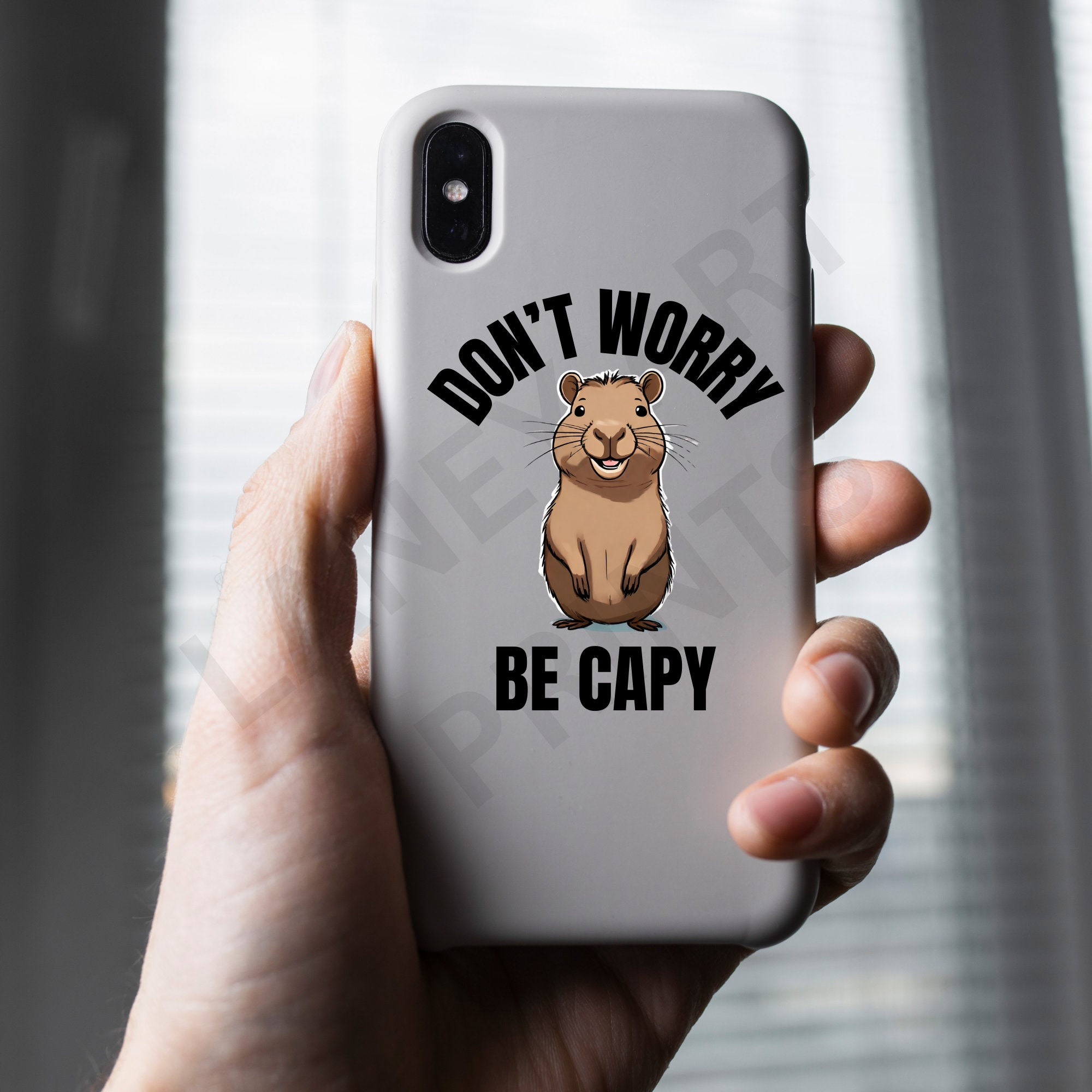 Don't Worry Be Capy Digital Download, Funny Capybara PNG, Capybara ...