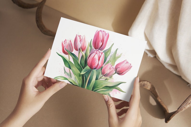 Watercolor Tulip Clipart Bundle - 20 High Quality PNG Images - Wedding ...