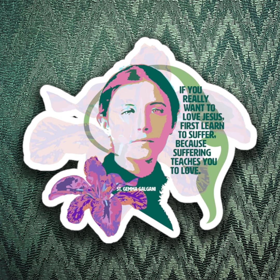 Saint Gemma Galgani Sticker Catholic Pop Art Vinyl Decal for Teen Girl ...