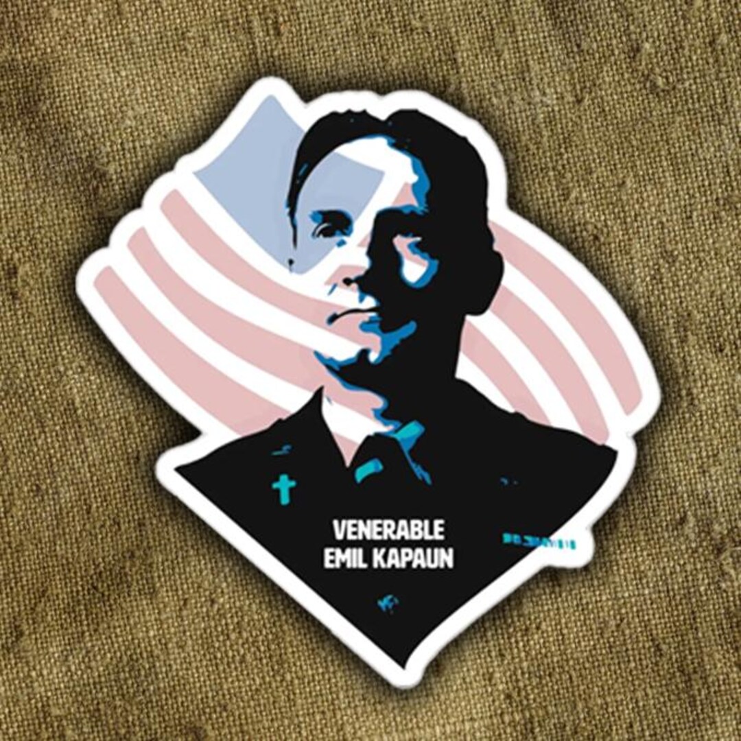 Catholic Saint Venerable Emil Kapaun Pop Art Sticker - America Military ...