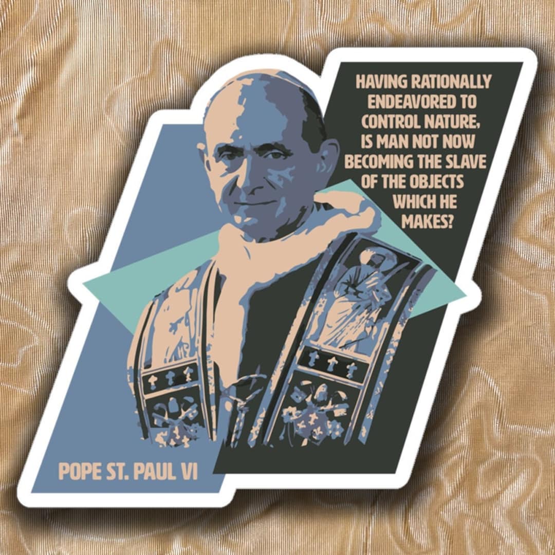 Catholic Sticker Pope Saint Paul VI Vinyl Decal for Water Bottle Pop ...
