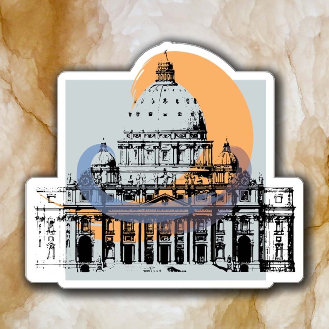 Saint Peter's Basilica Sticker for Water Bottle Vinyl Decal ...