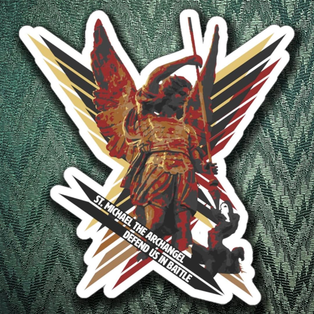 Catholic Sticker Saint Michael the Archangel Vinyl Decal for Water ...