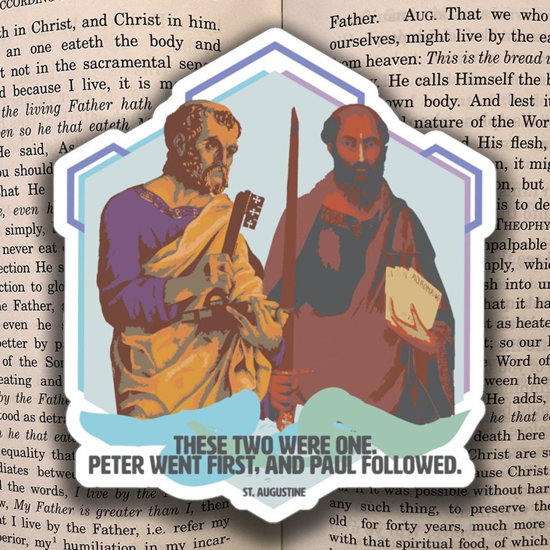 Catholic Sticker Saint Peter and Paul Vinyl Decal for Car Window Pop ...