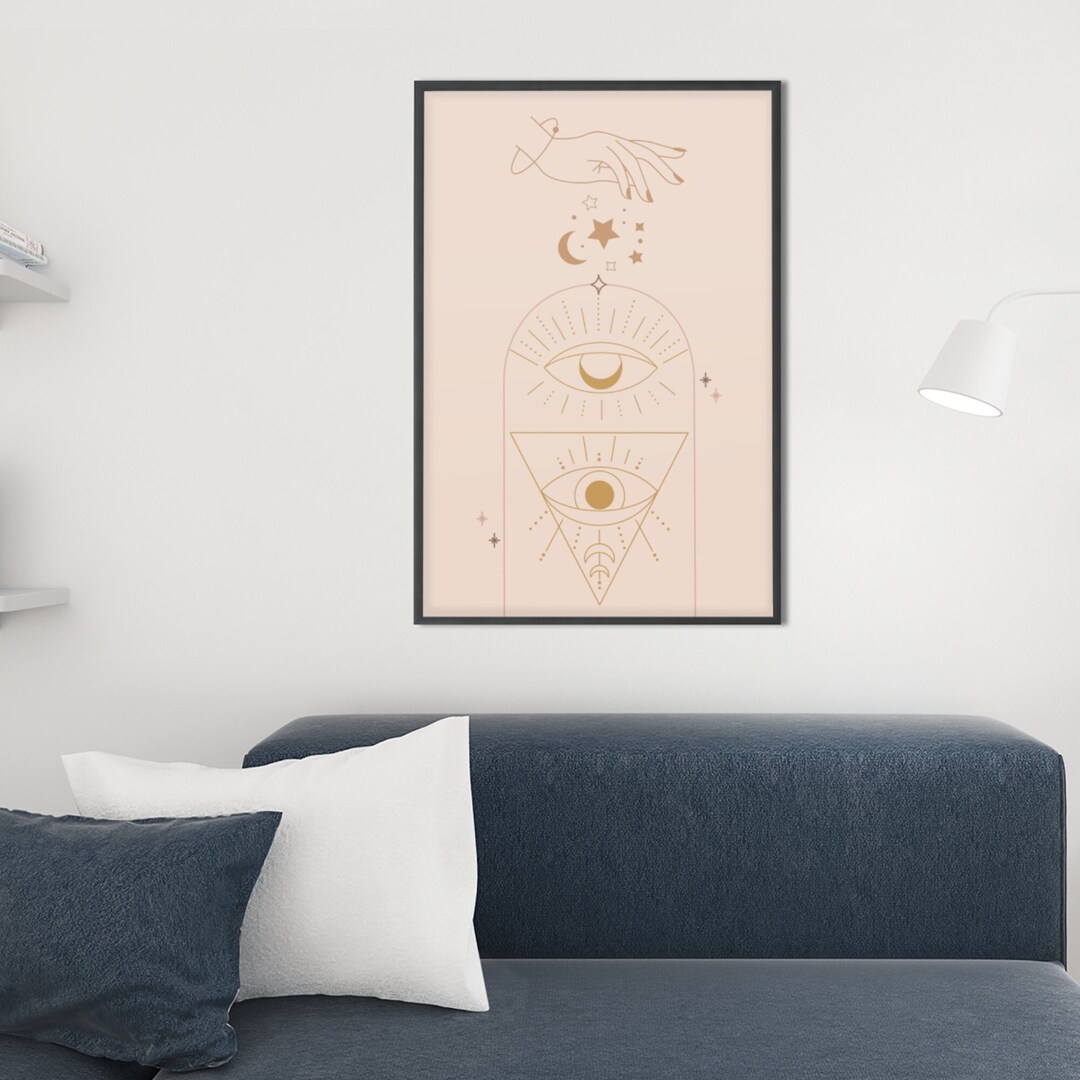 Boho Printable Celestial Wall Art Celestial Print Celestial Wall Decor ...