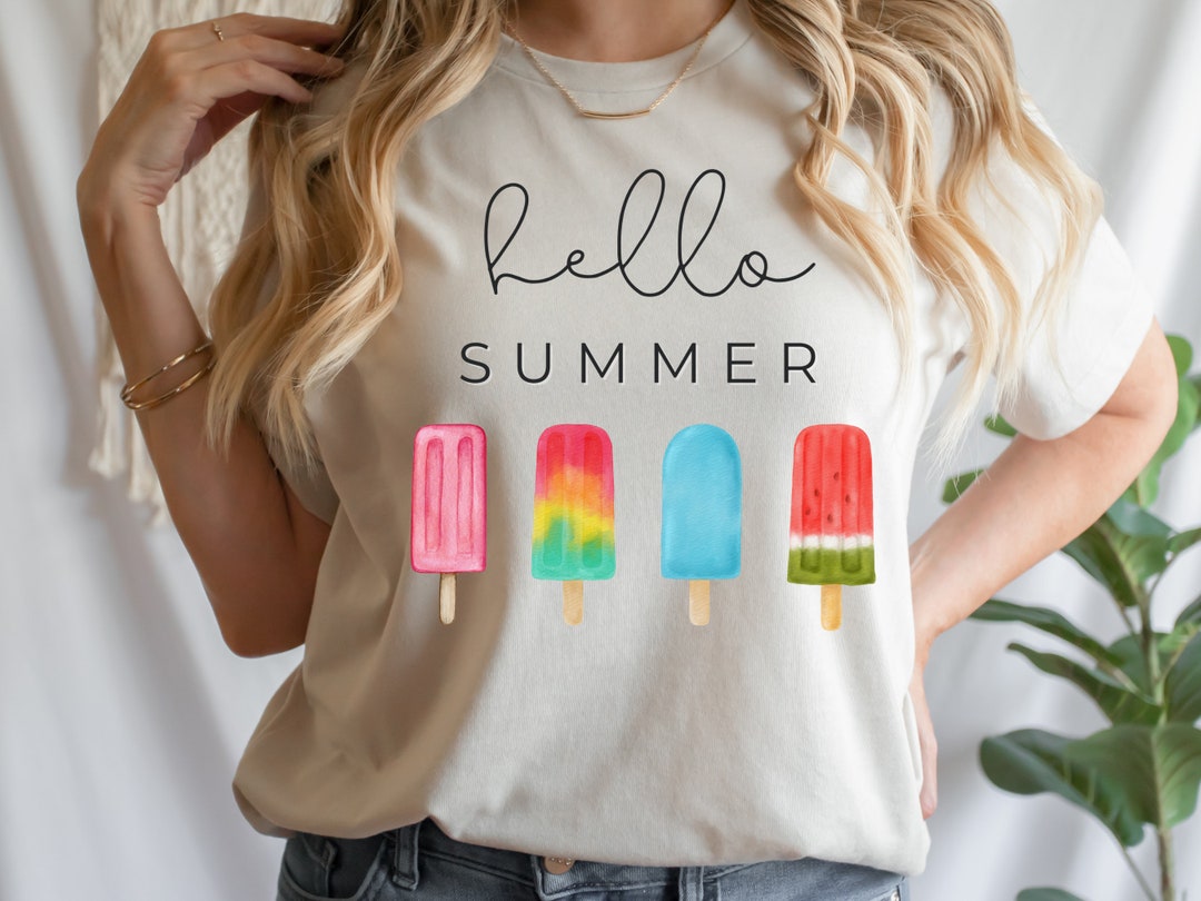 Hello Summer Popsicle PNG - 8.5 X 11 - Digital Download - Etsy
