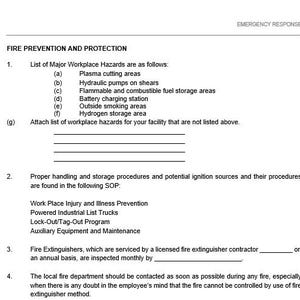 Emergency Response OSHA Safety Procedure - Etsy