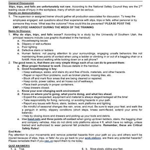 OSHA Toolbox Talks Training (12 Handouts) - Etsy