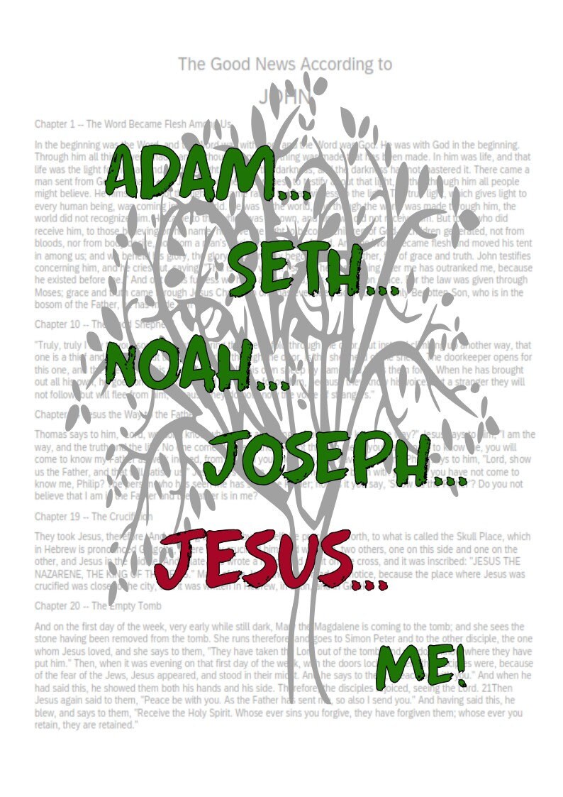 Family Tree of Jesus and Me Artwork - Etsy