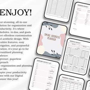 Small Business Digital Business Planner, Business Template, Small ...
