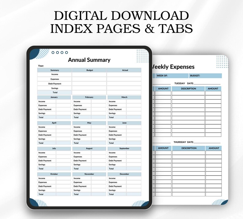 Budget Planner Printable, Finance Tracker, Finance Planner, Printable ...