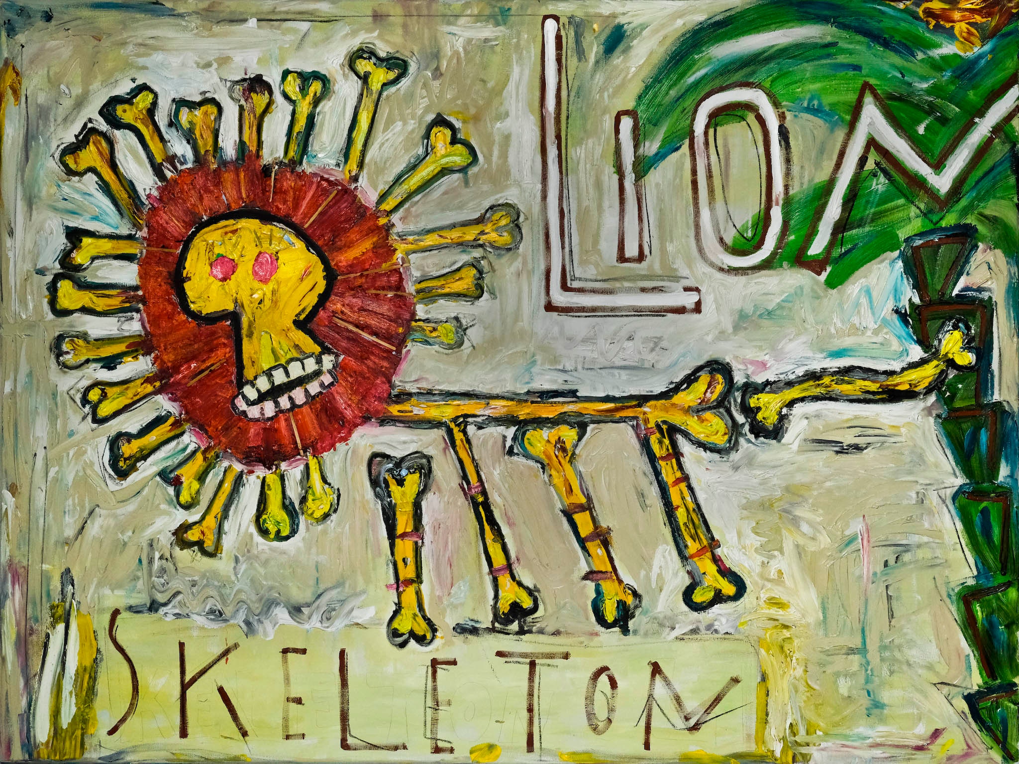 Lion Skeleton Oil Painting - Etsy