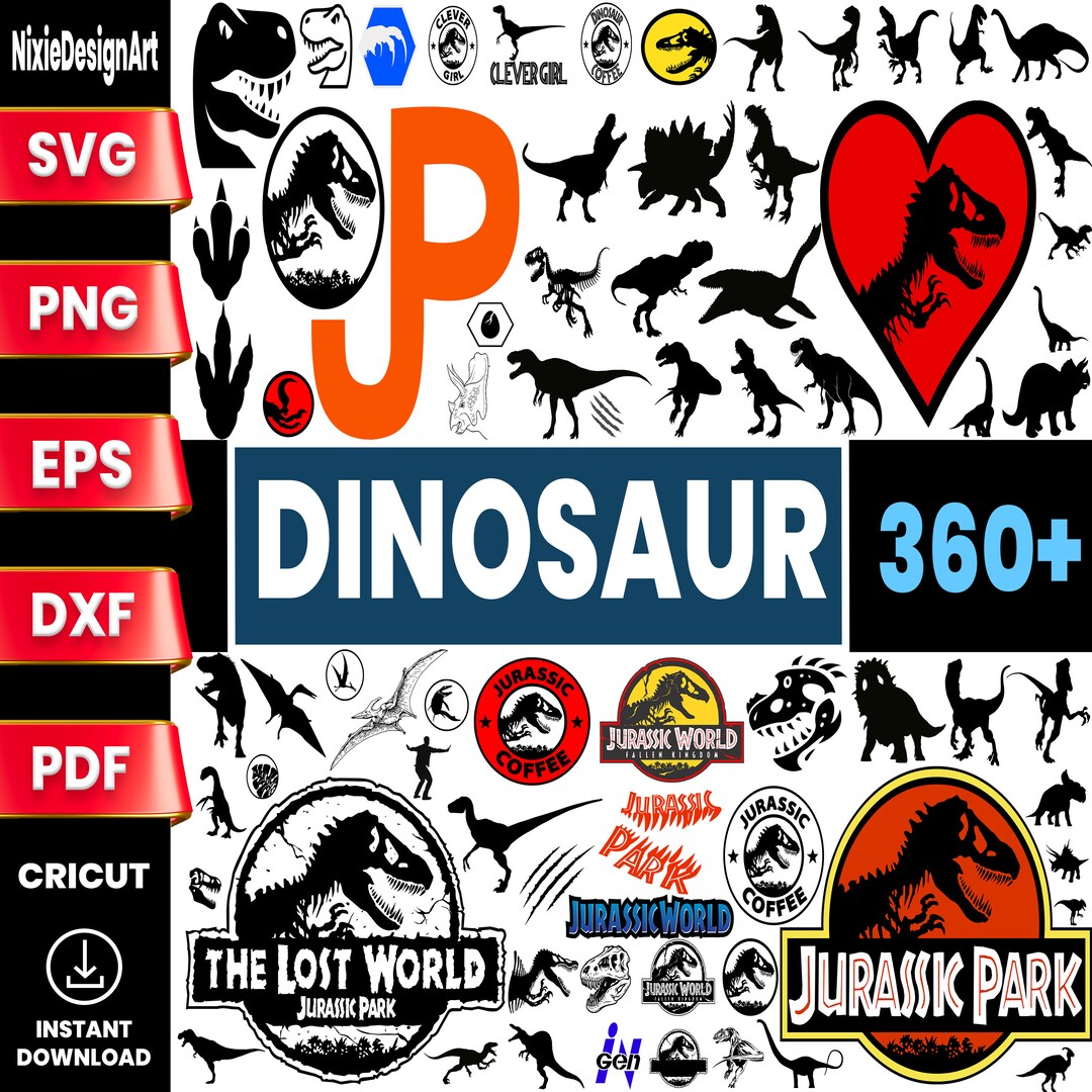 Dinosaur Svg Bundle, Dinosaur Clipart Png, Dinosaur Silhouette Svg ...