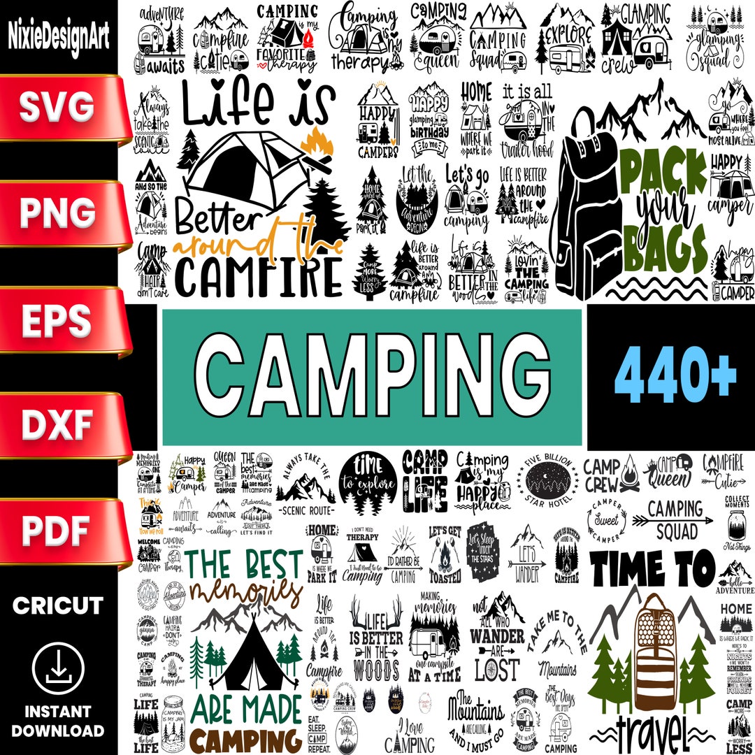 Camping SVG Bundle, Camping Life Svg, Camping Hoodie SVG, Camping Shirt ...
