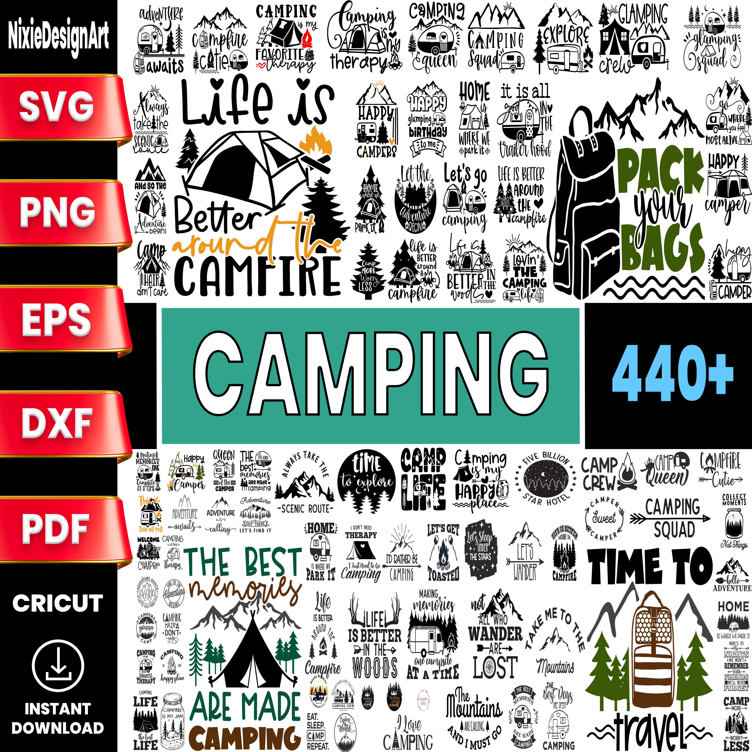 Camping SVG Bundle, Camping Life Svg, Camping Hoodie SVG, Camping Shirt ...